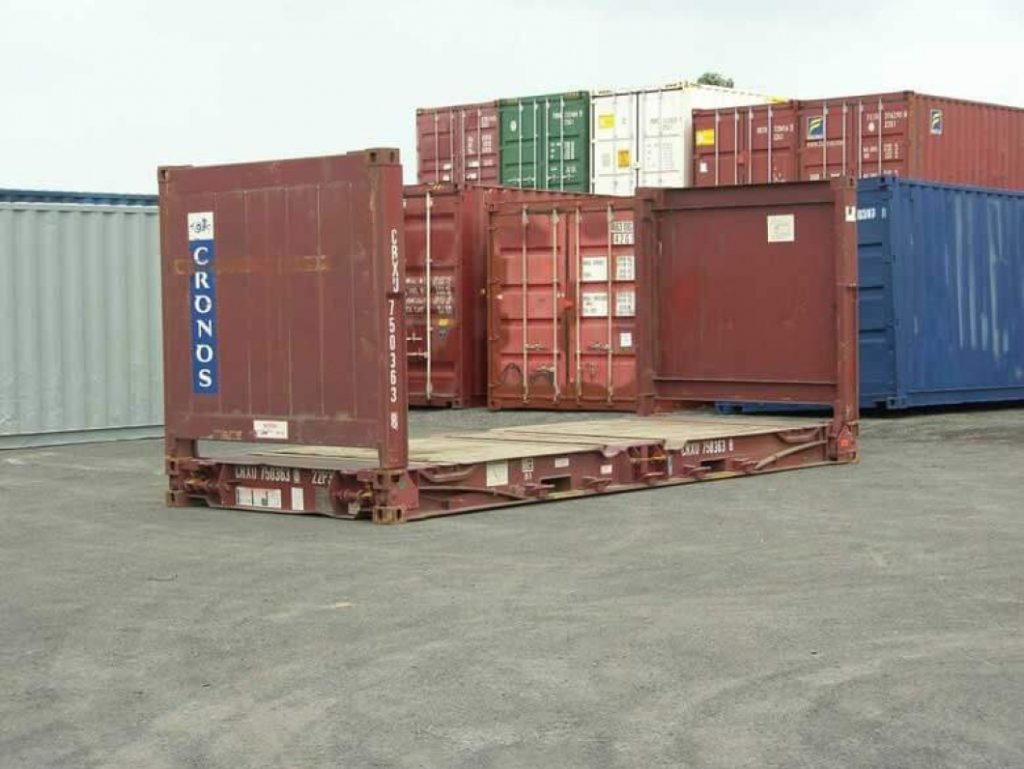 40Ft X 8Ft Used Flat Rack Shipping Container - MW Containers